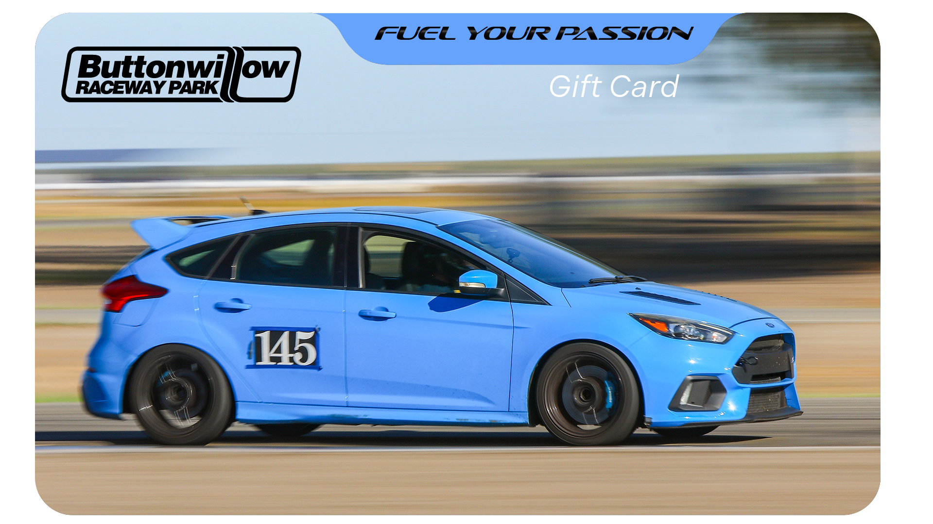 Buttonwillow Raceway Park Gift Card – $100, $200, $300, $400, $500, $1000
